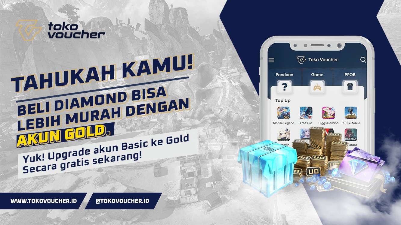 Beli Diamond di Tokovoucher Lebih Murah dengan Akun Gold